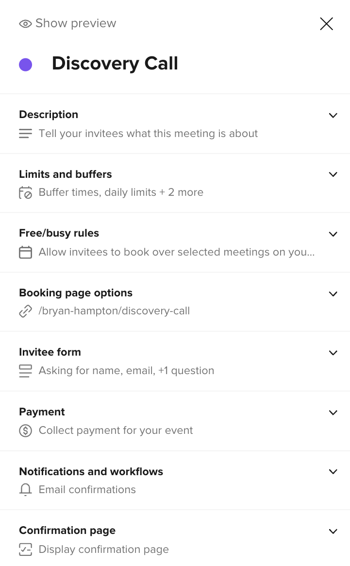 How to customize your event types – Help Center